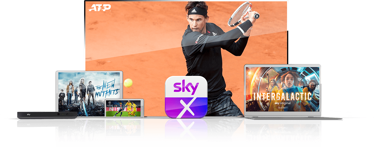 Das komplette Fernseherlebnis ohne Kabel via Internet streamen | Sky X